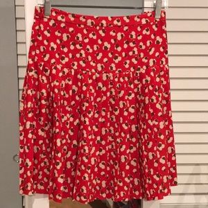 French Connection | Skirts | French Connection Red Floral Pleated Skirt ...